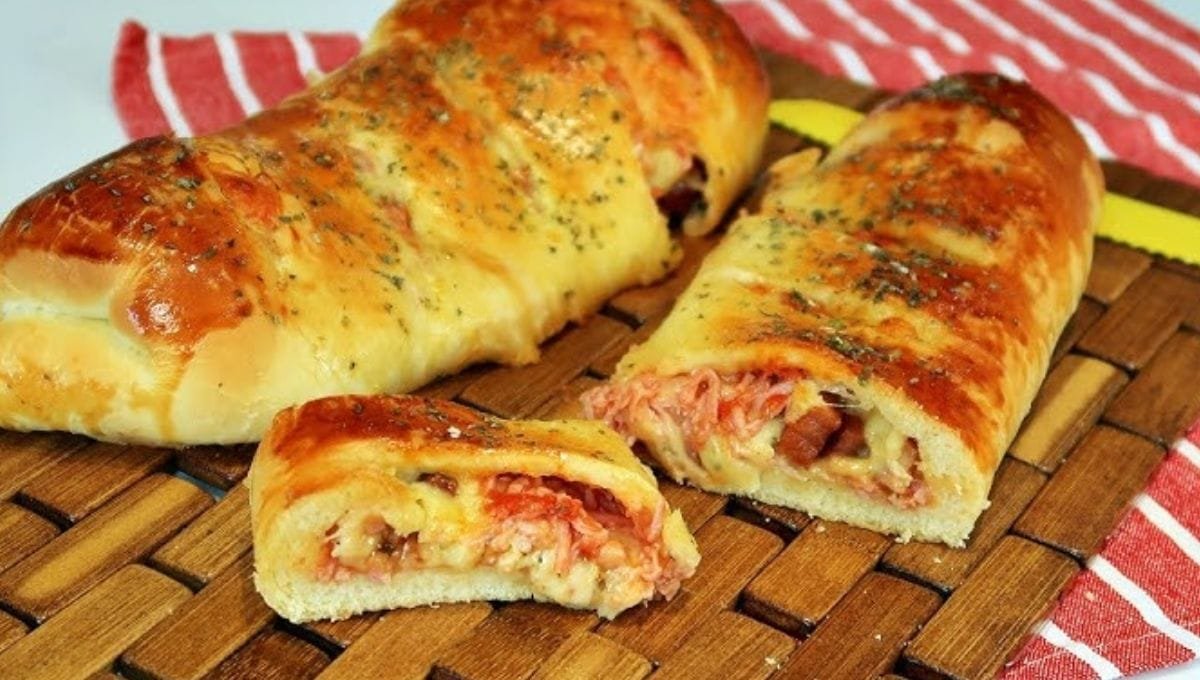 Baguetes Recheadas com Queijo, Presunto e Requeijão